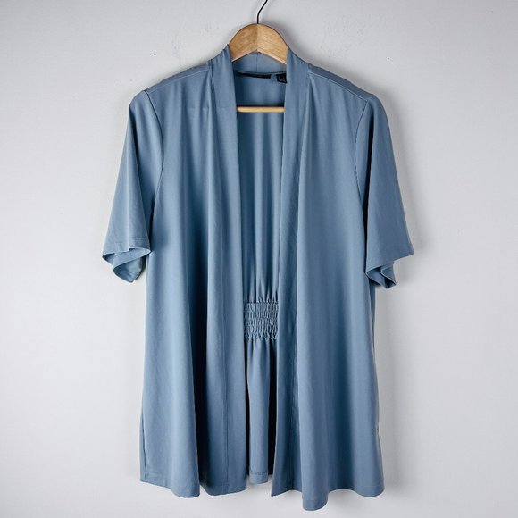 Susan Graver Sweaters Susan Graver Open Light Weight Cardigan L